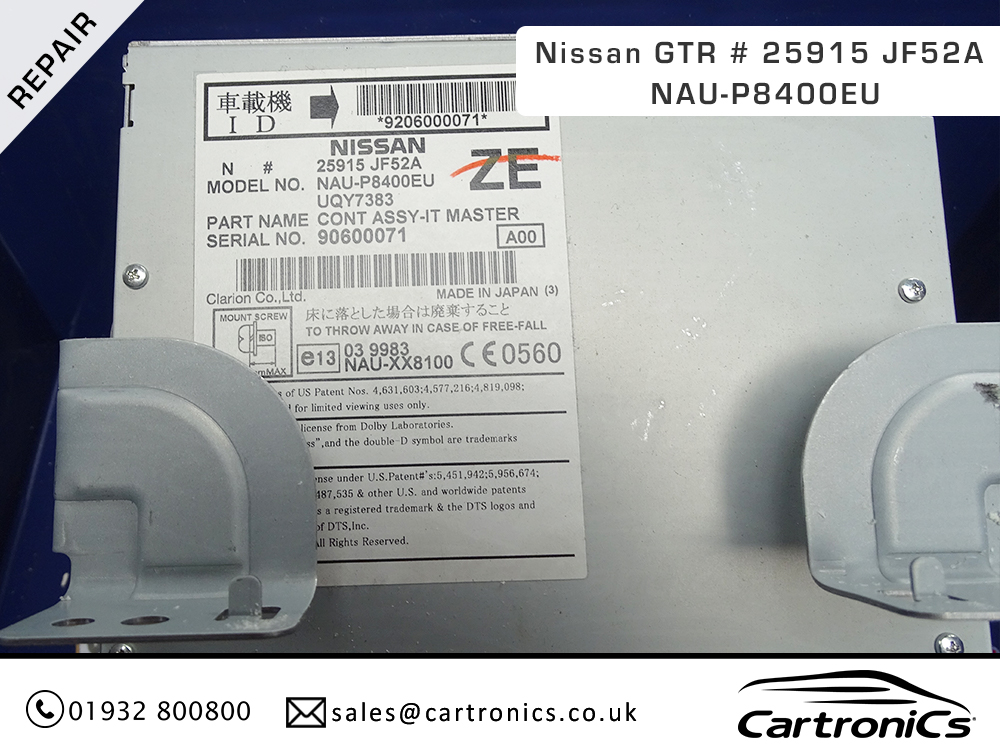 Repair Service for Nissan GTR Radio & Navigation Systems